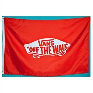 Vans | Wall Decor | New Vans Off The Wall Red Banner Flag 3 X 48 | Poshmark